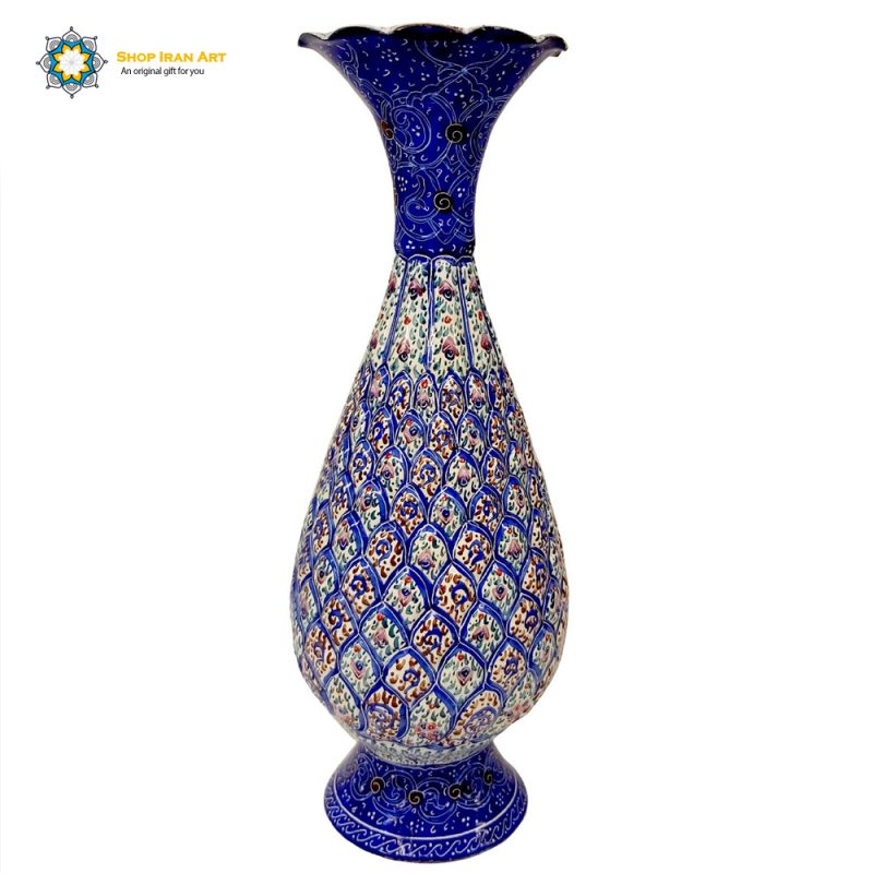 Minakari Persian Enamel Flower Pot, Eslimi Design - Shop Iran Art