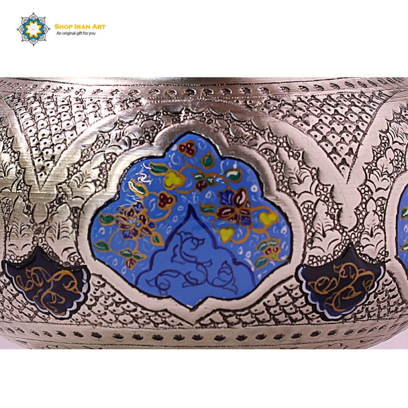 Persian Hand Engraved Copper Plated Circle Candy Dish - Shop Iran Art