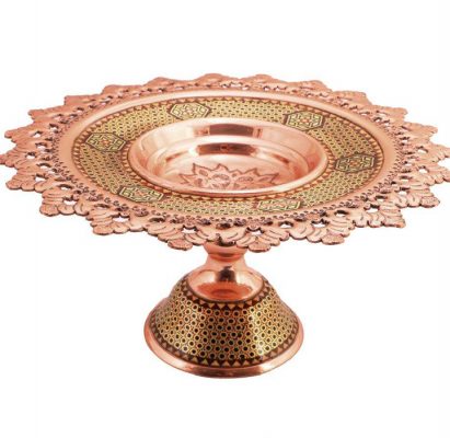Copper Candy Dish, Diamond Design - Shop Iran Art