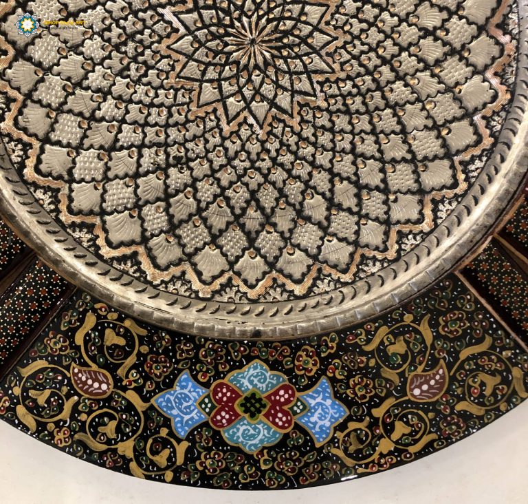 Persian Hand Engraved Copper Plate, Garden Design - Shop Iran Art