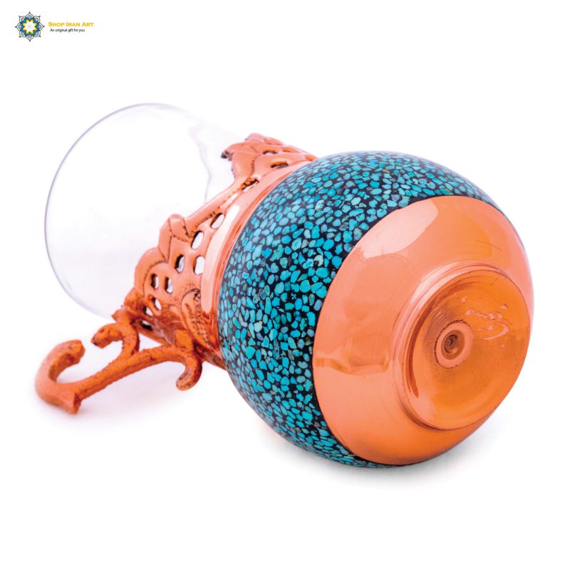 Turquoise Tea & Coffee Cup, King Design - Shop Iran Art