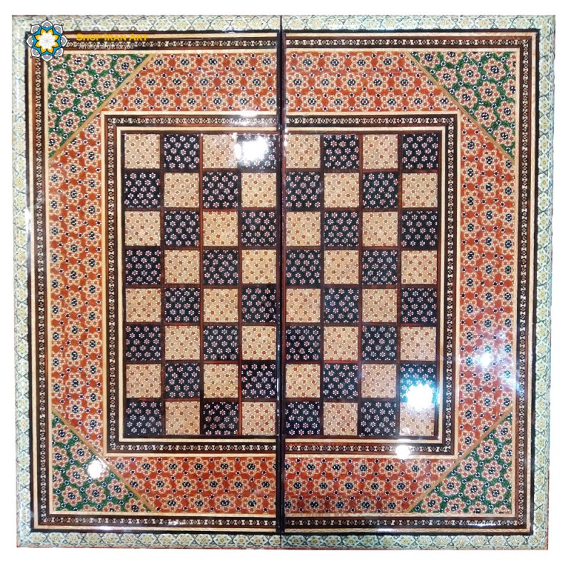 Persian Marquetry Khatam Kari Chess & Backgammon Board, Simplex Design ...