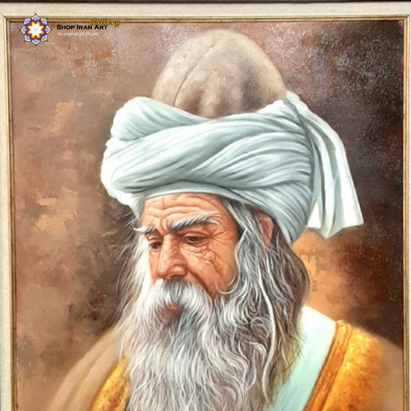 Oil Painting, The Rumi (Hand-painted) - Shop Iran Art