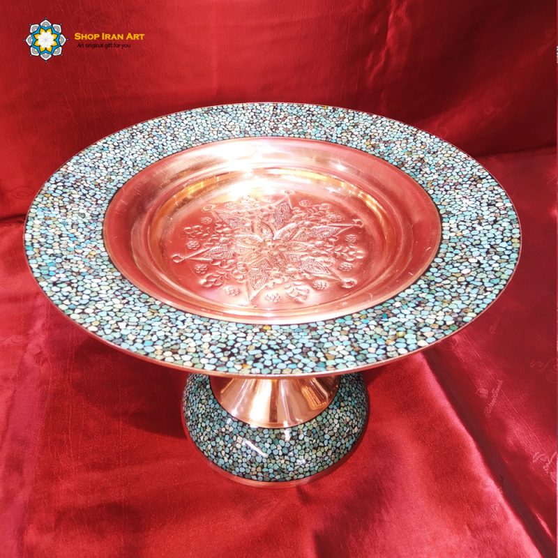 Persian Turquoise Dish, Star Design - Shop Iran Art