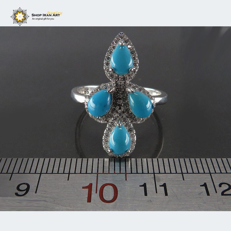 Silver Turquoise Ring, Mari Design - Shop Iran Art