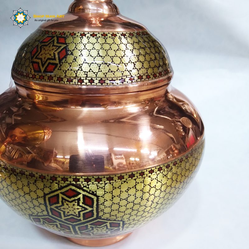 Persian Marquetry Khatam Kari, Candy Dish, Copper, Golden Design - Shop ...
