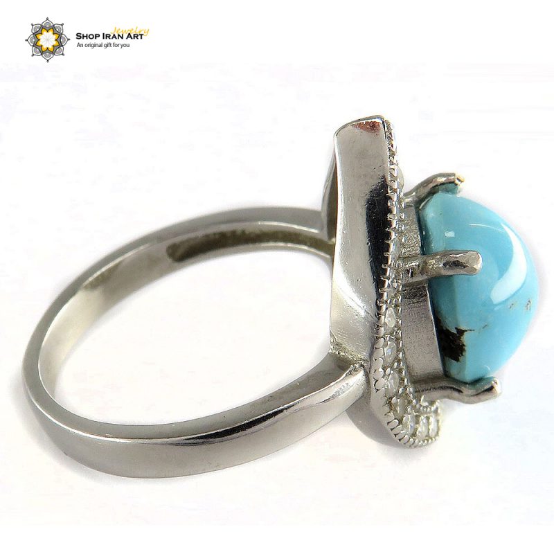 Silver Turquoise Ring, Gutta Design - Shop Iran Art