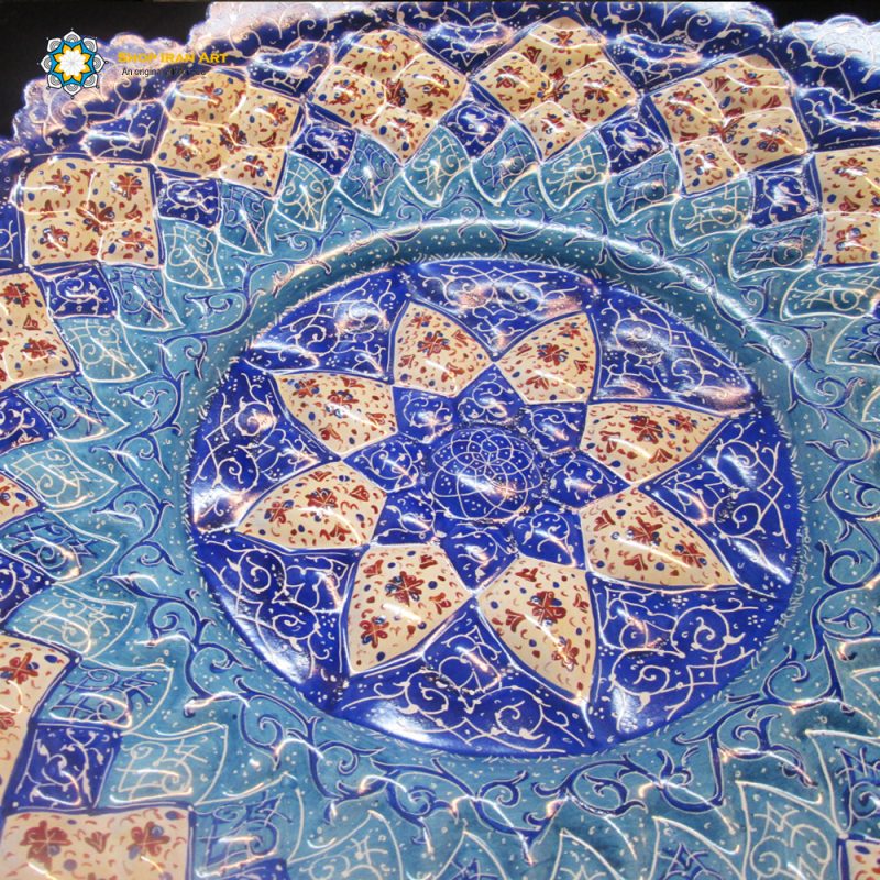 Mina-kari Persian Enamel Plate, Angel (New Second Design) - Shop Iran Art