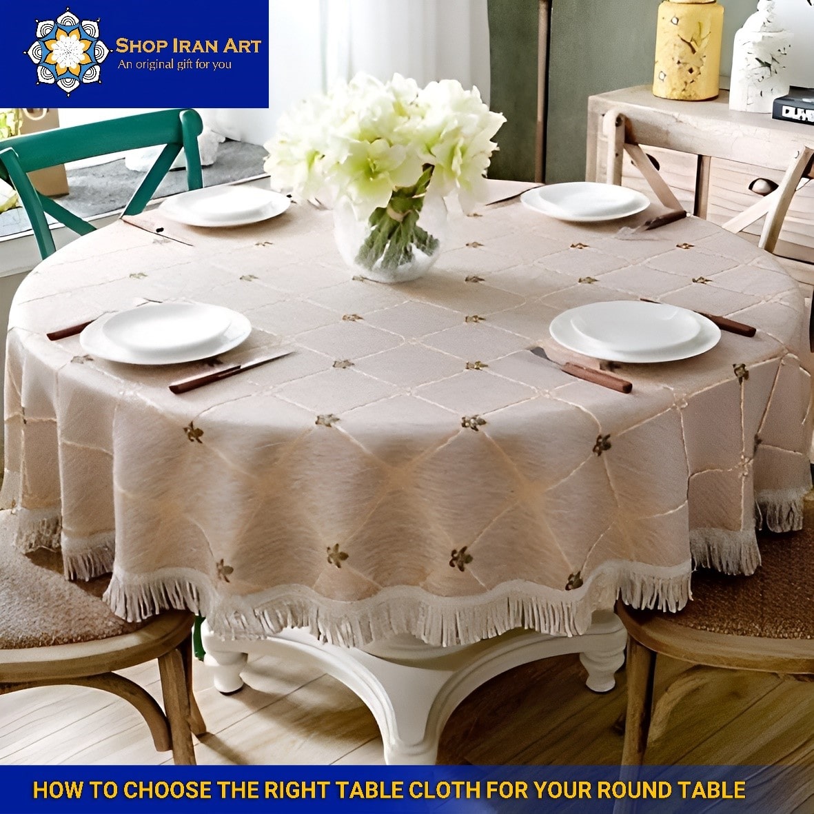 Table Cloth for Round Table - Shop Iran Art